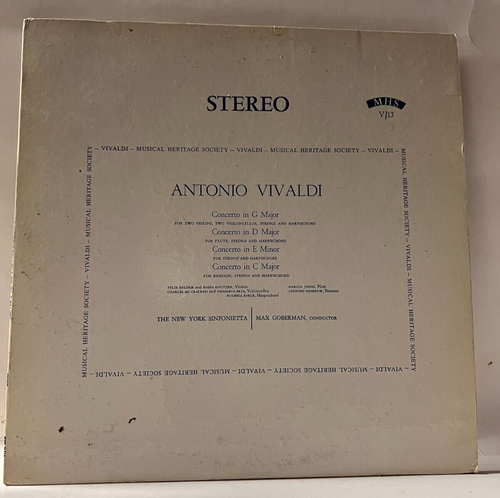 A68 Max Goberman/ Antonio Vivaldi: Concerto in G Major, MHS V/13 ...