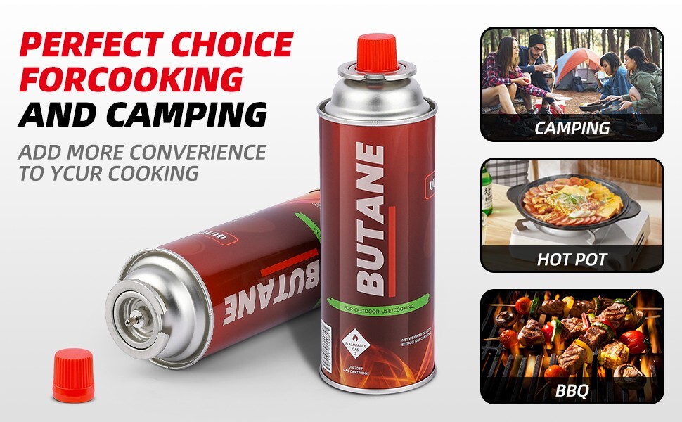 Butane Fuel Canisters ( 8 OZ) For Portable Camping Stoves (28 counts ...
