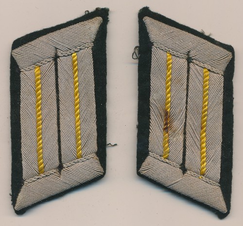 WWII German officer collar tab set pair cavalry wehrmacht insignia ...