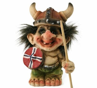 Nyform Norway Troll Viking Helmet and Shield Figure, NEW | eBay