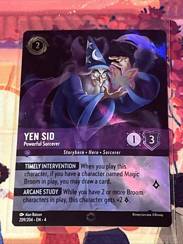 Disney Lorcana Yen Sid - Powerful Sorcerer (Enchanted) 209/204 Ursula's Return | eBay