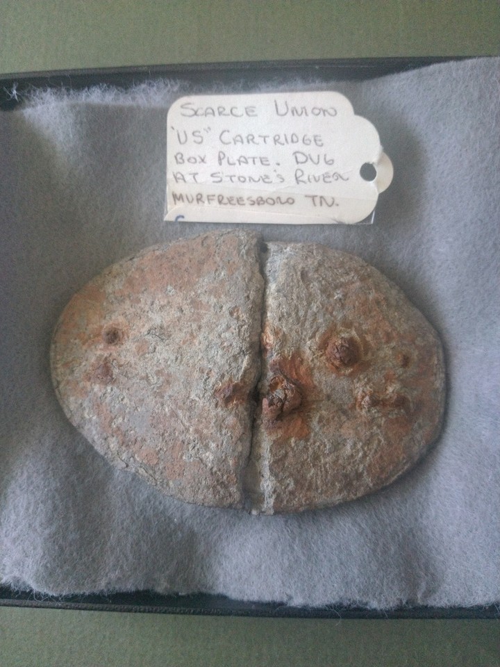 Dug Civil War US Cartridge Box Plate Found At Murfreesboro TN.Stones ...