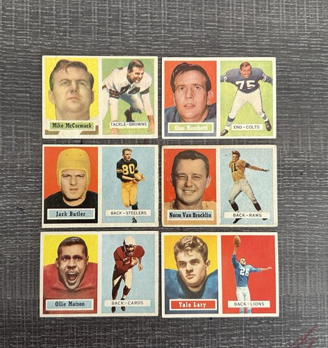 1957 TOPPS FOOTBALL LOT OF 54 HOF’S, STARS, RC’S LOW TO MID GRADE | eBay
