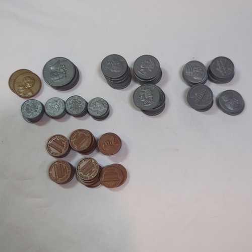 Play Money Coins Plastic Pretend Learning Penny Dime Quarter Classroom ...