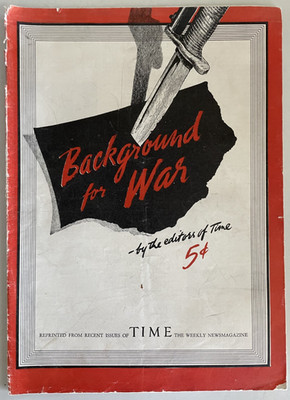 1939 TIME Magazine "Background for War" WWII Photos & Map, Military ...