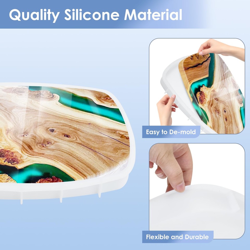 Extra Large Silicone Molds for Epoxy Resin Table, Oval Epoxy Resin ...