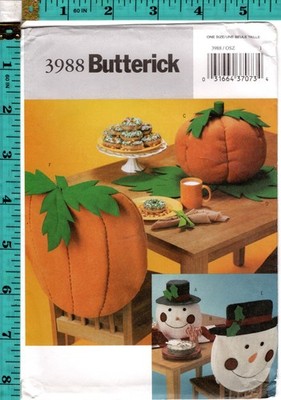 "Tabletop for Fall and Christmas" Butterick Sewing Craft Pattern # 3988 ...