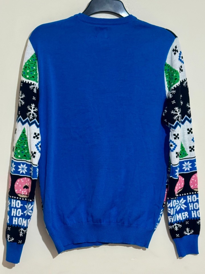 Homer Simpson Christmas Jumper Mens MEDIUM The Simpsons Primark Donut ...