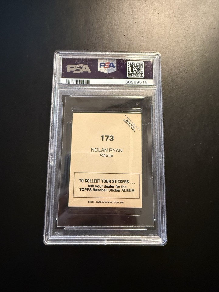 1981 Nolan Ryan Topps Sticker - PSA 7 | eBay