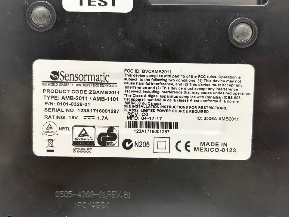 SENSORMATIC ZBAMB2011 AMB-2011 EAS DEACTIVATOR | eBay