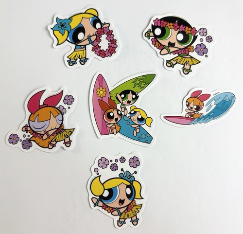 Set Of 6 The Powerpuff Girls PPG Blossom Bubbles Buttercup Hawaii Decal ...