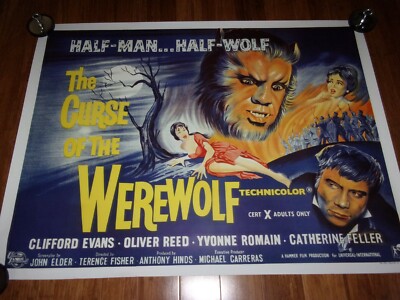 CURSE OF THE WEREWOLF BRITISH QUAD 30X40 - HAMMER FILMS!! NEW!! VERY ...