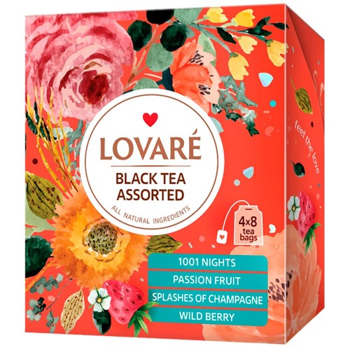 LOVARE Tea Bags TEA ASSORTED - 4 Flavors | eBay