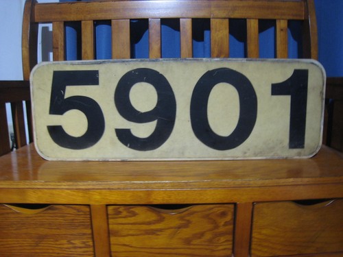 Burlington Northern U30C Locomotive #5901 Number Board | eBay