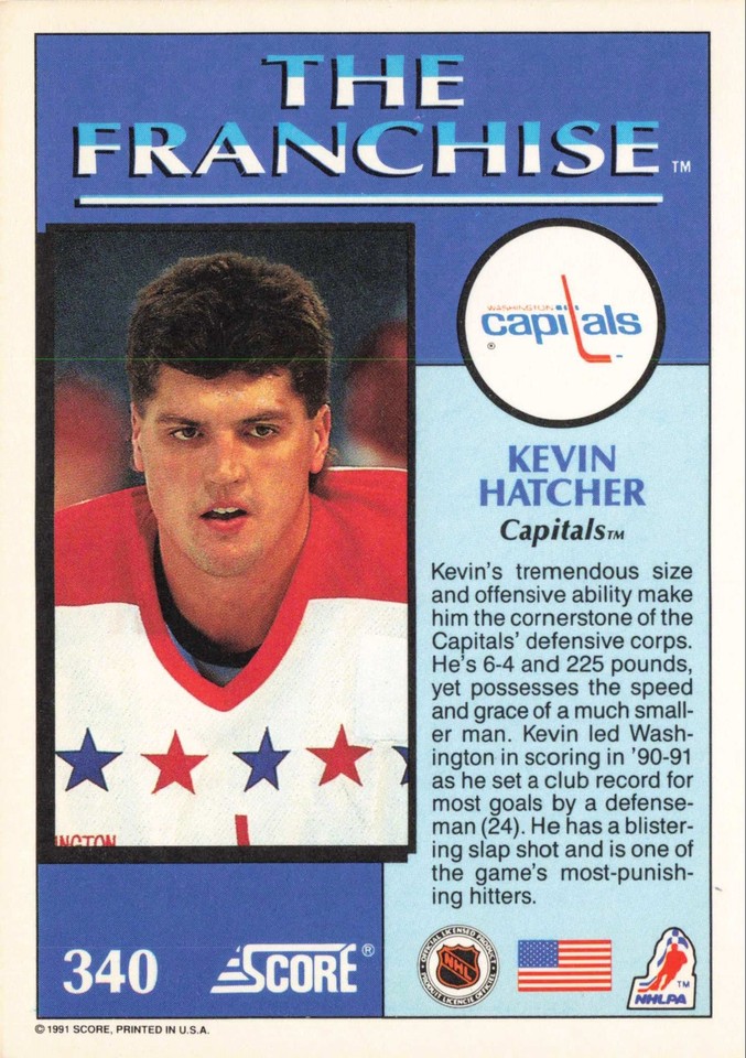1991-92 Score American #340 Kevin Hatcher | eBay