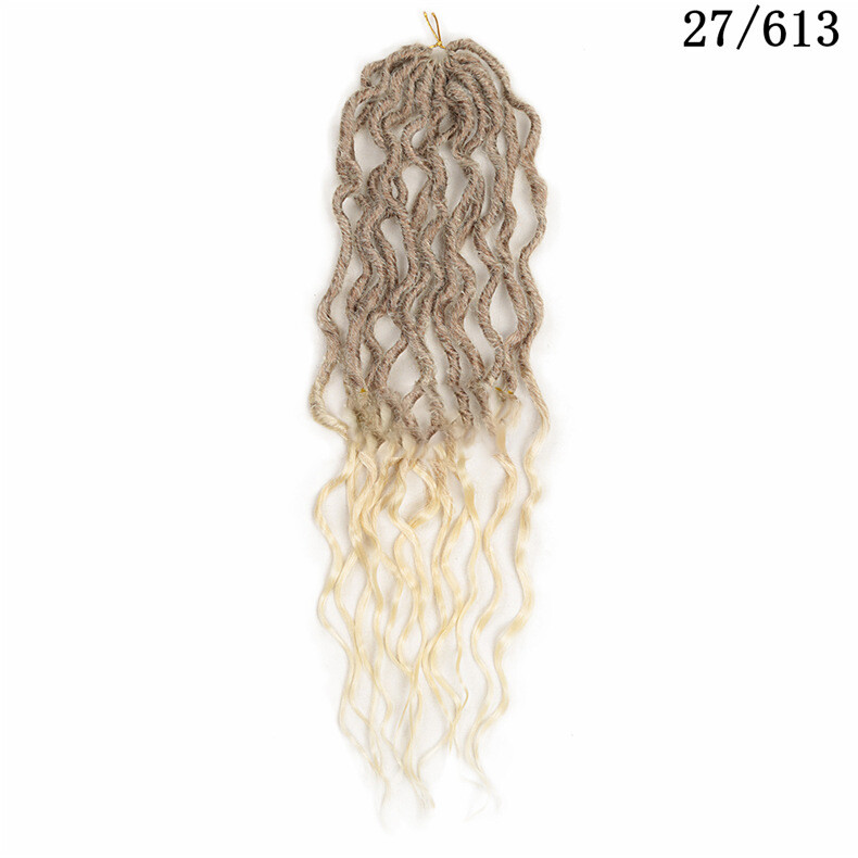 16" Goddess Faux Locs Crochet Hair Bohemian Locs Crochet Braids Hair ...