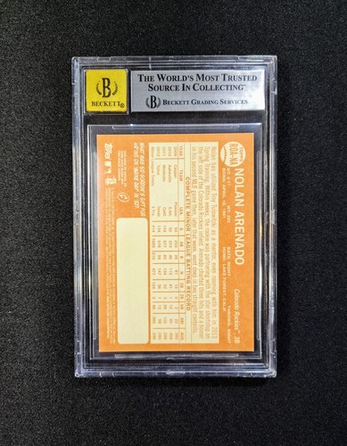 Nolan Arenado 2013 Topps Heritage Real One Autographs Red Ink /10 BGS 8 ...
