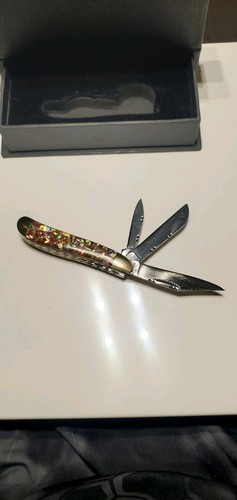 Cherokee Stoneworks Knife Crushed Abalone 3 Blades Nice !!! | eBay