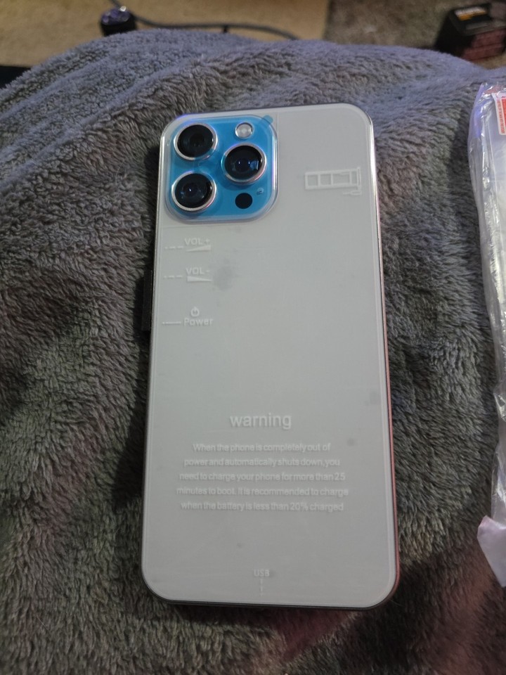 A15 Pro Max Android Smartphone Unused Open Box White & Wireless Earbuds ...