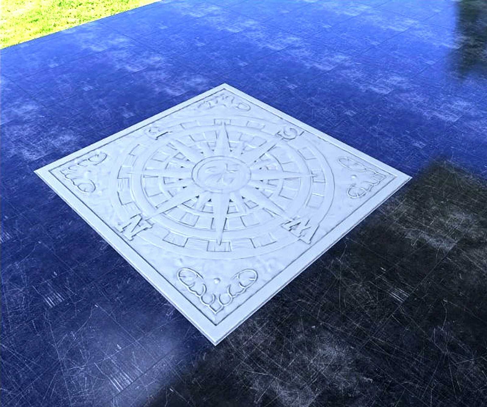 Polyurethane Mat Stamp COMPASS LILY | Concrete Cement Stamping Texture ...