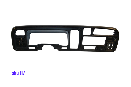 1994-1997 Dodge Ram instrument cluster center dash bezel trim black oem ...