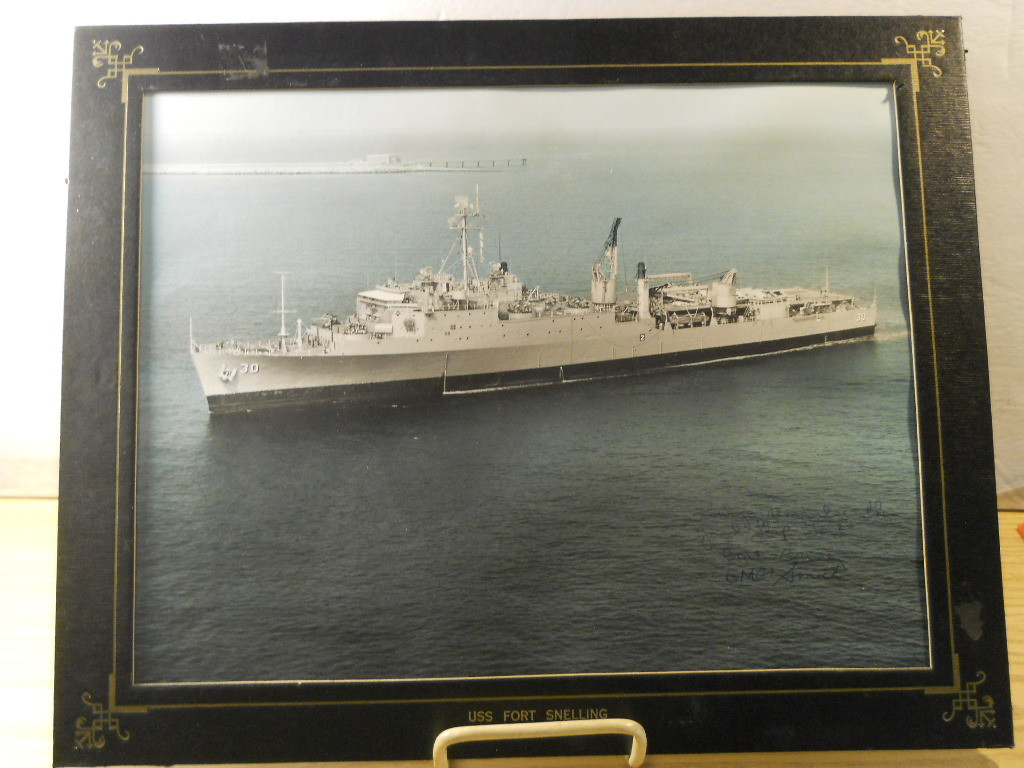 USS FORT SNELLING LSD-30 Official 15 1/2" x 12 1/2" Framed USN Navy ...