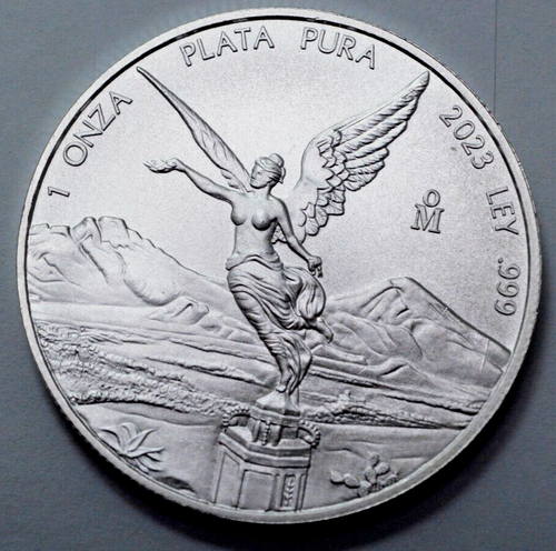 2023 Mo 1 Oz Onza Mexican Libertad Ley 999 Silver Plata Pura Coin Round ...