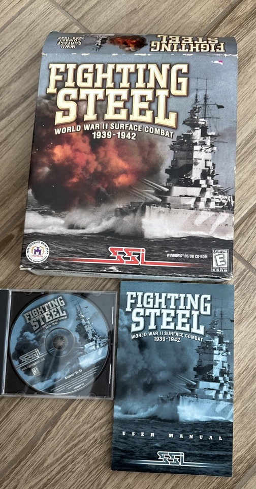 FIGHTING STEEL : 1939-1942 (PC, 1999) Windows SSI Video Game, CD-ROM ...