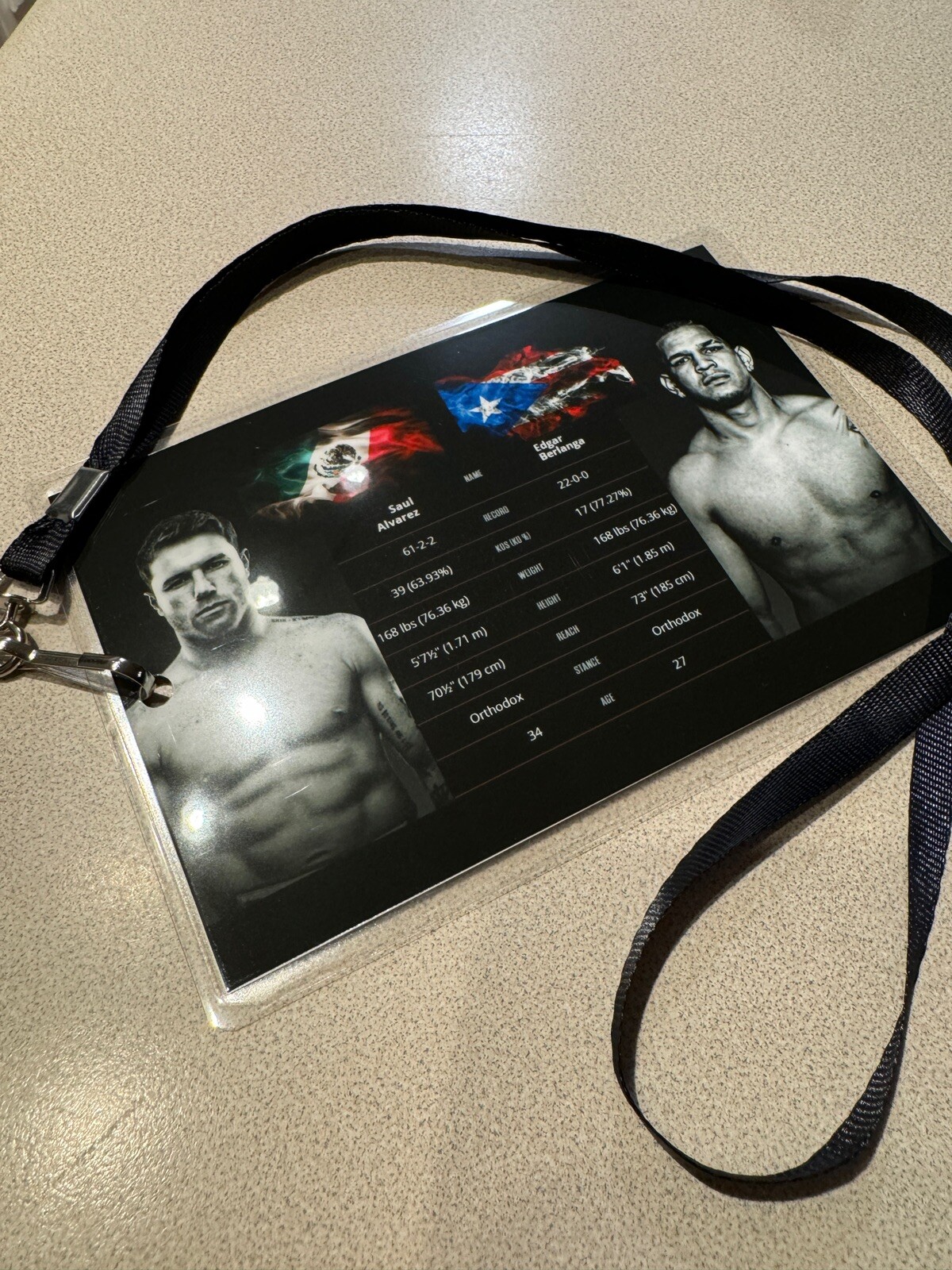 Saul Canelo Alvarez Vs Edgar Berlanga Novelty Boxing Lanyard | eBay