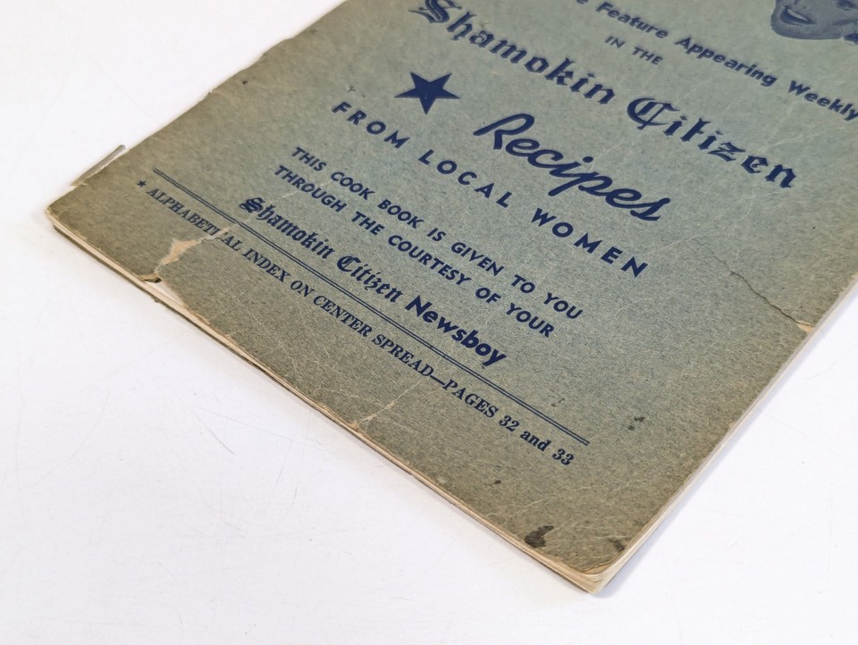 Vintage Shamokin Citizen Recipes from Local Woman Cookbook 1954 New ...