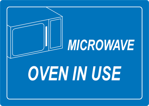 MICROWAVE OVEN IN USE| Laminated Vinyl Decal Sticker Label | eBay