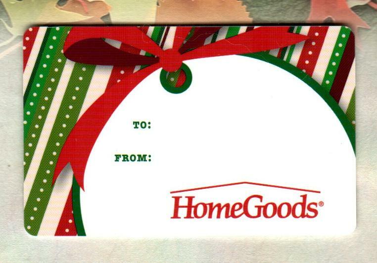 HOMEGOODS Christmas Gift Tag ( 2012 ) Gift Card ( $0 ) | eBay