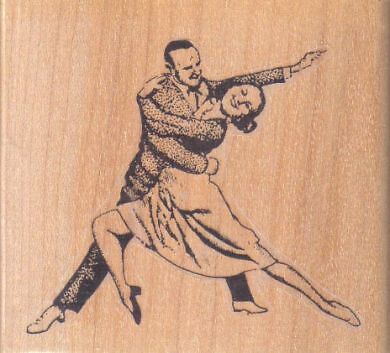 Daring Dancers 3 1/4 x 2 3/4" Rubber Stamp, Dancer Stamp, Music Stamp ...