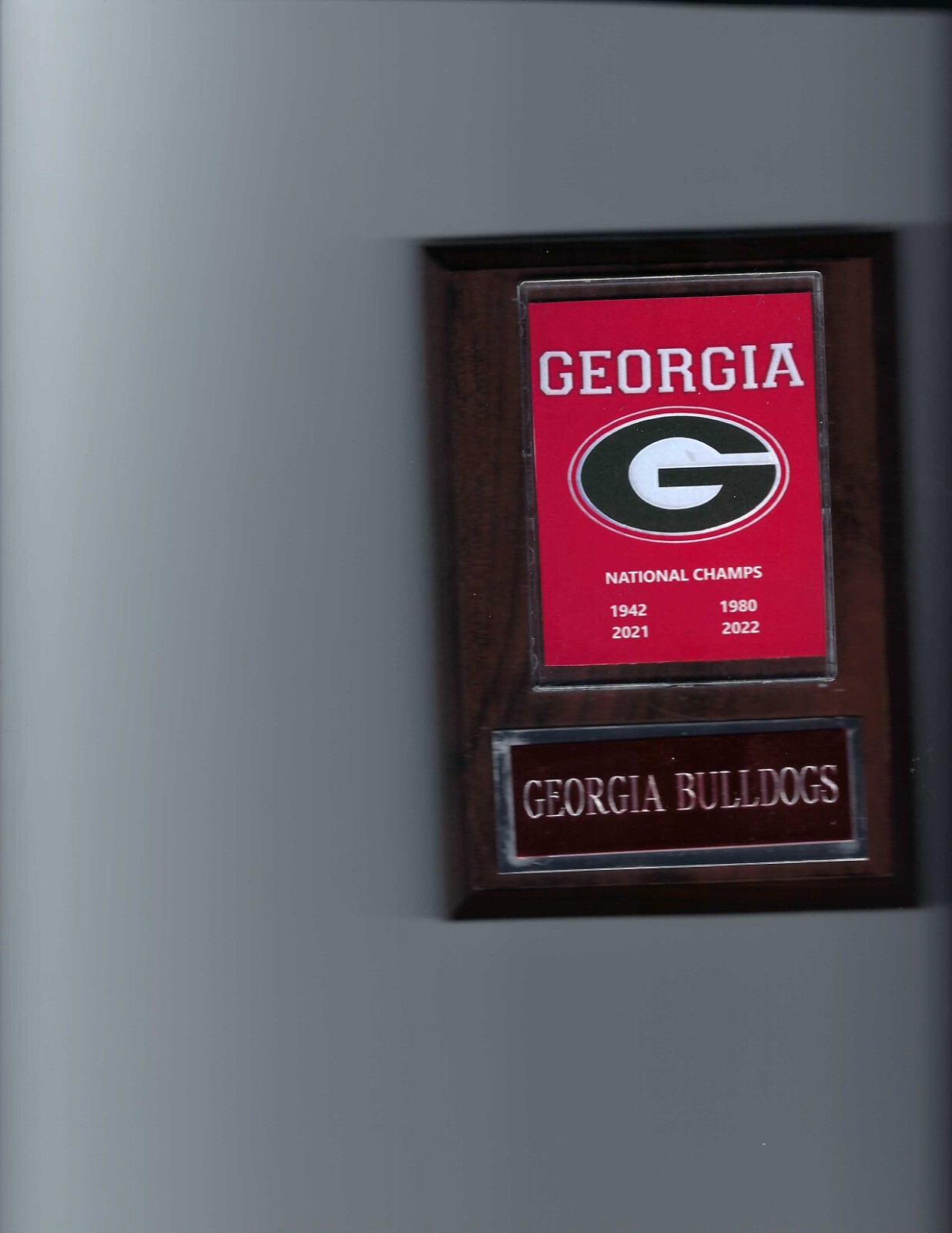 GEORGIA BULLDOGS CHAMPIONS PLAQUE FOOTBALL NCAA NATIONAL CHAMPS | eBay