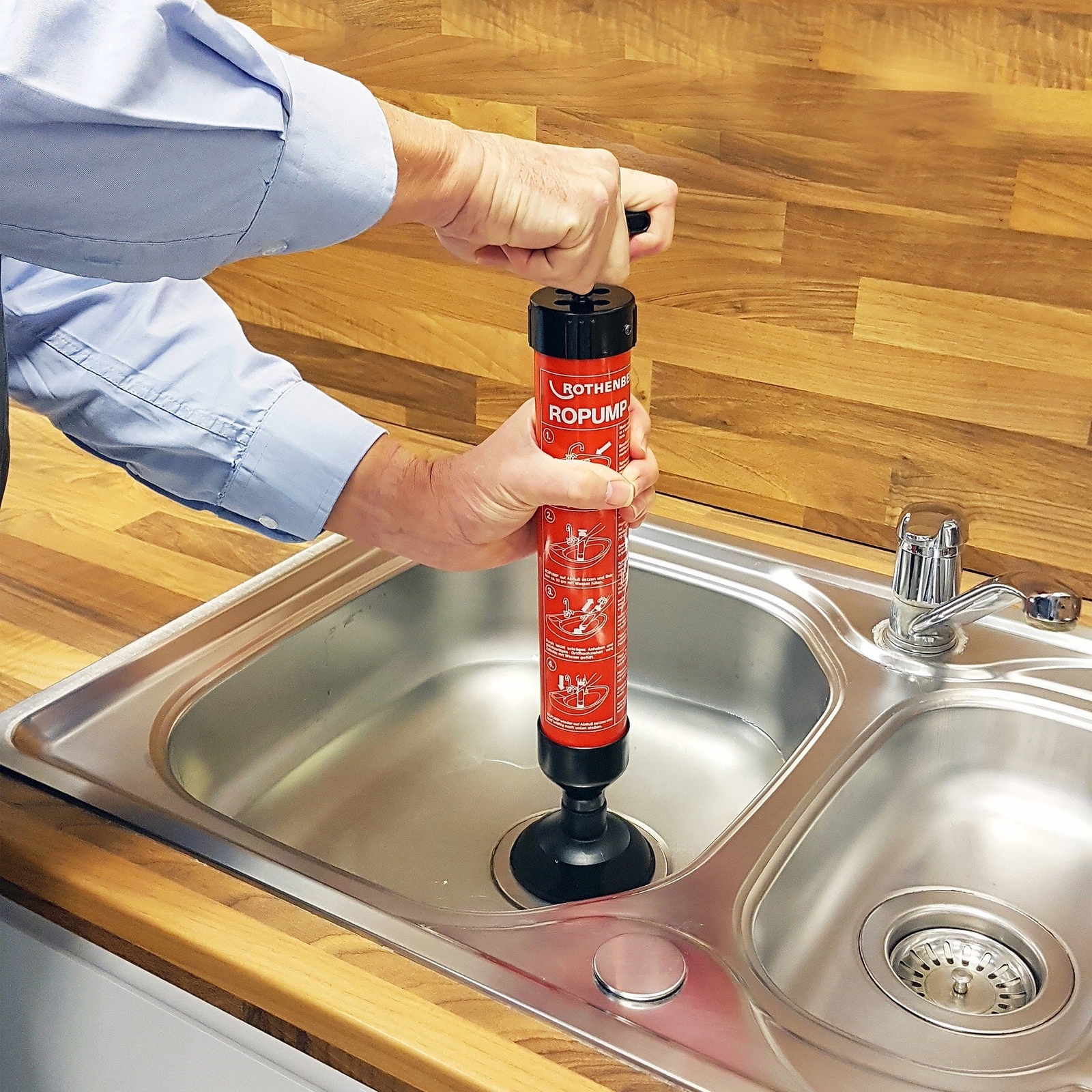 Rothenberger ROPUMP Force Pump - Drain, Sink & Bath Pressure Plunger ...