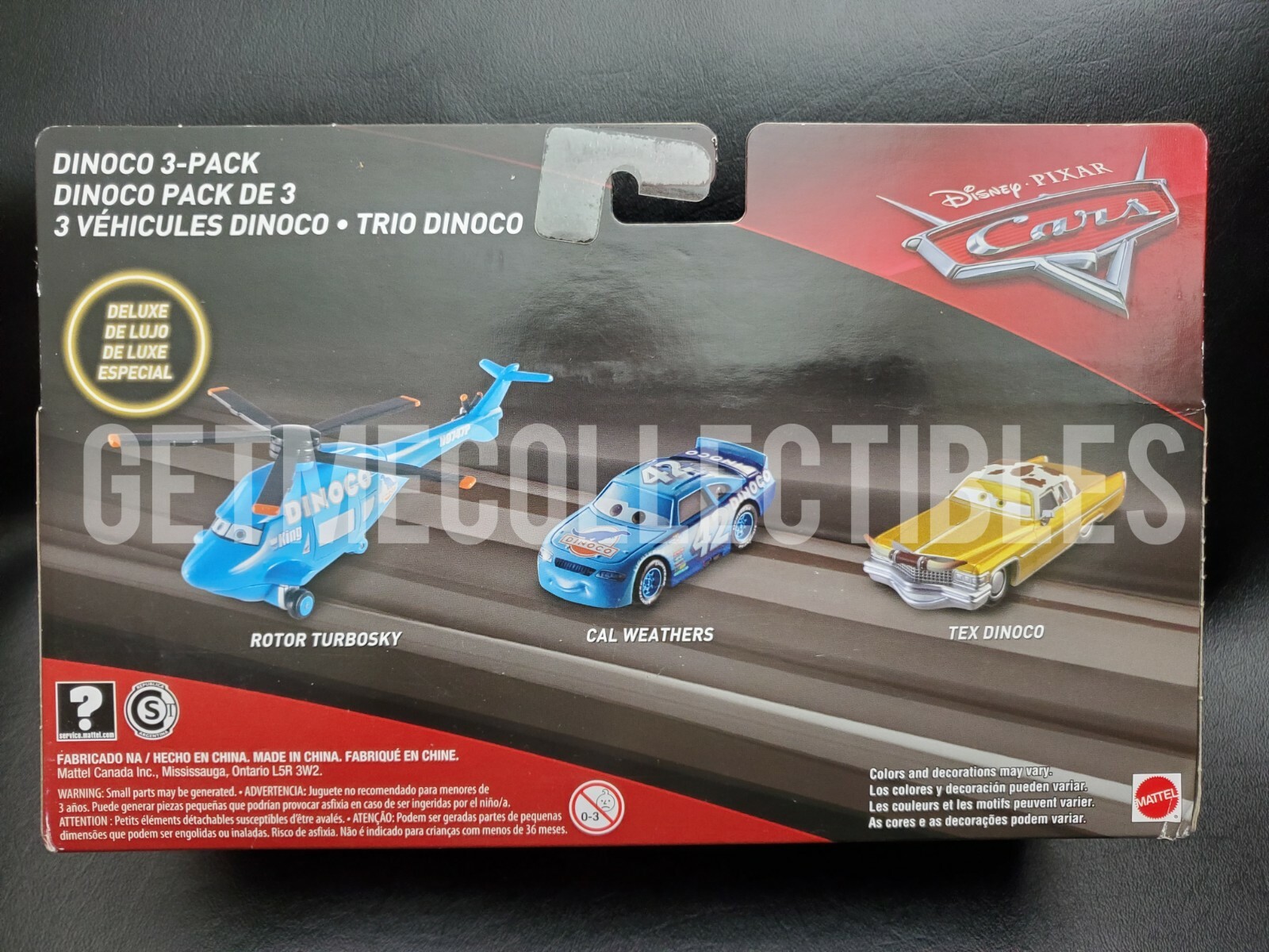 DISNEY PIXAR CARS DINOCO CAL WEATHERS ROTOR TURBOSKY TEX 2017 3 PACK ...