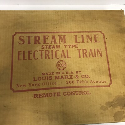 Louis MARX & Co Stream Line Steam Type Electric Train Set #10000 Remote ...