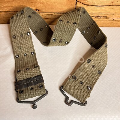 Army Belt OD Green Cloth Buckle 40” Max | eBay