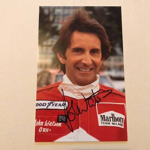 John Watson F1 McLaren Penske Signed Grand Prix Cardschool Postcard ...