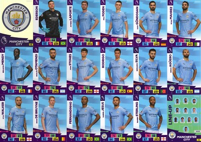Panini Premier League Adrenalyn XL 2020 21 - set of 19 MANCHESTER CITY ...