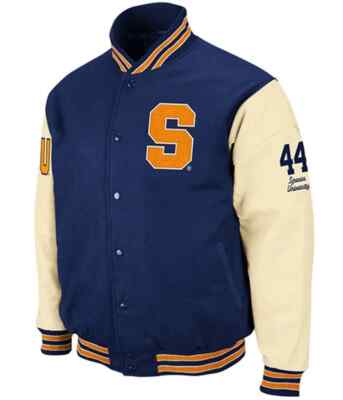 Letterman Syracuse Orange Blue and Cream Varsity Jacket | eBay
