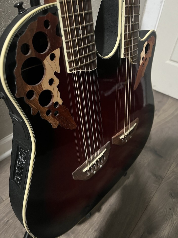 Ovation Celebrity Deluxe Double Neck CSD225 Acoustic Electric Guitar ...