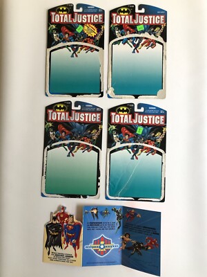 1996 Total Justice Action Figure Cardback lot Superman Batman Aquaman ...