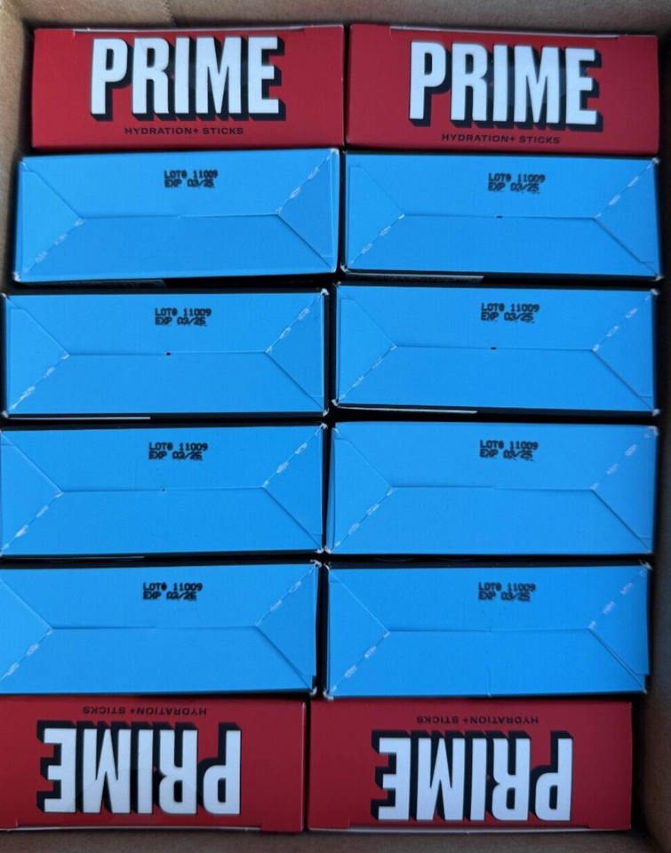 Prime Hydration Drink Mix Ice Pop 6 Sticks Lot Of 12 Boxes 72 Sticks ...