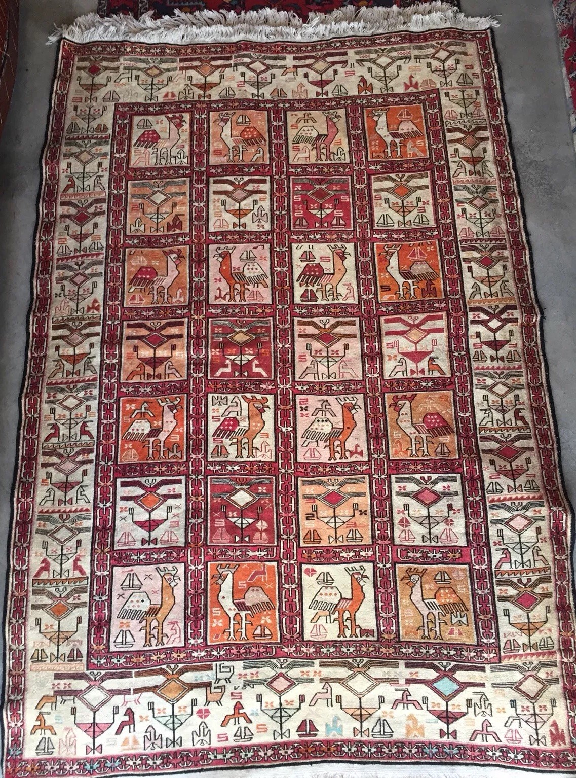 4x6 FT Handmade Turkish Kilim Soumak Flat Weave Needlepoint Rug Silk ...
