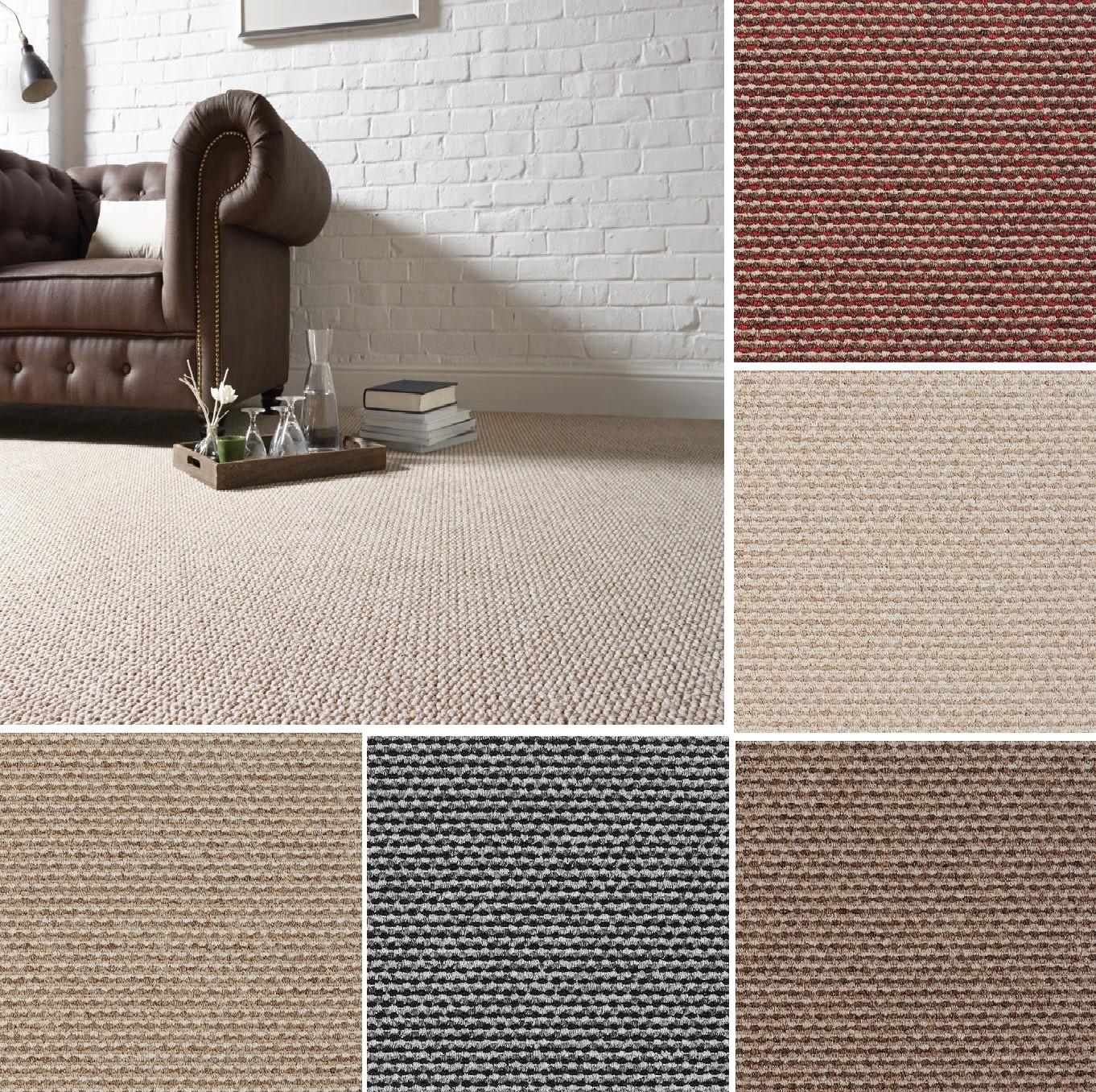 Teppichboden Teppich Ace Big robust Breite 4 m Büro braun grau creme ...