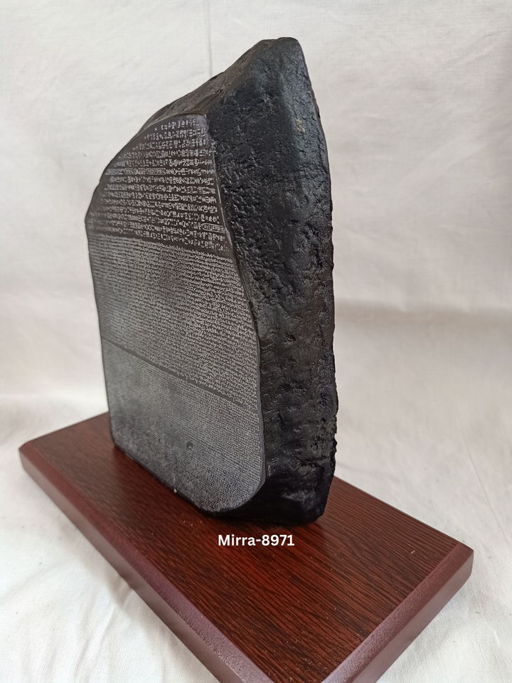 ROSETTA STONE WITH WOODEN BASE DECORATIVE HANDMADE REPLICA ANCIENT ...