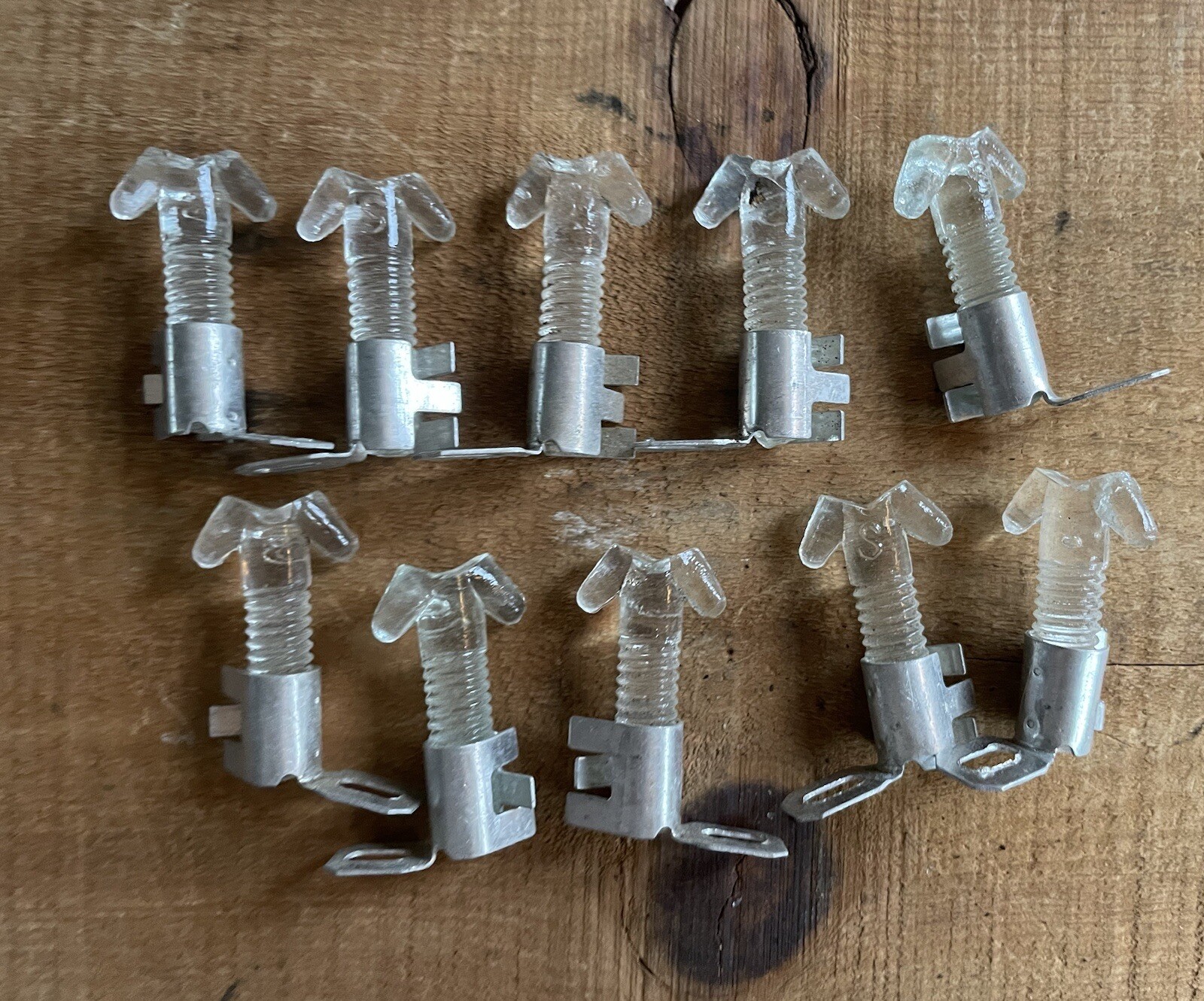 Lot of 10 Clear Glass Neon Sign Tube Support Stand Holders | eBay