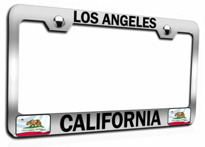 LOS ANGELES CALIFORNIA Californian California Steel License Plate Frame ...