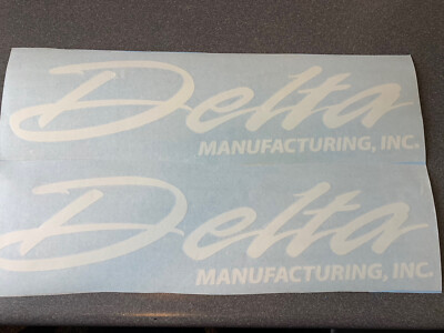 Delta Trailer Replacement Decals (Set Of 2) vinyl 24” White Logo ...